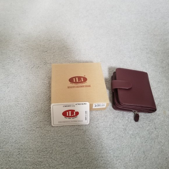Ili | Accessories | New Ili Leather Burgendy Wallet | Poshmark